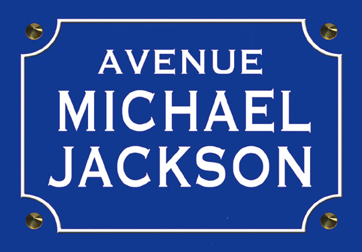Sticker, street sign, MICHAEL JACKSON – STICKERCB